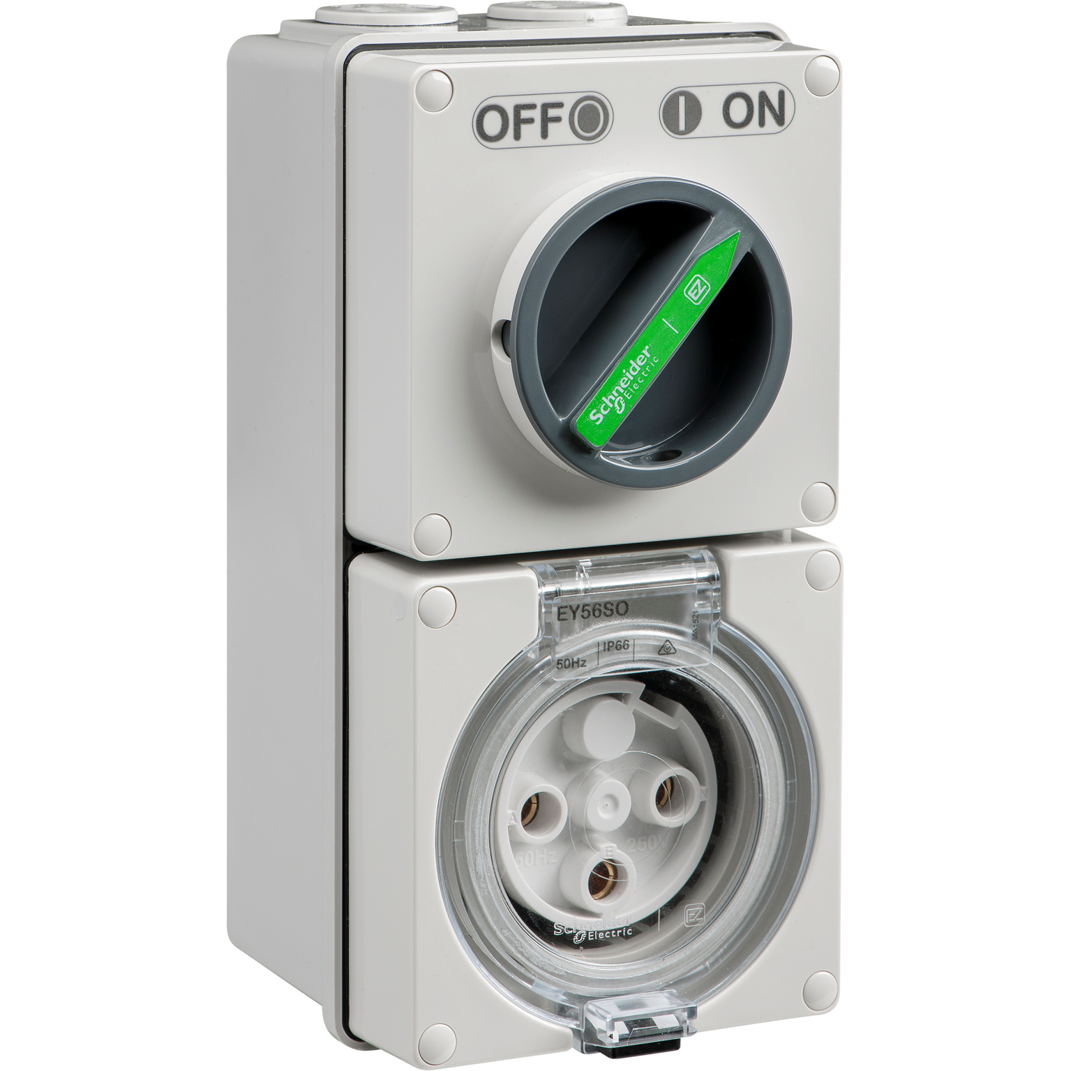 Schneider EY56C332 Easy56 Series Switchplug Combination, Switched ...